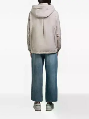 MOORER Cylia Detachable-hood Bomber Jacket