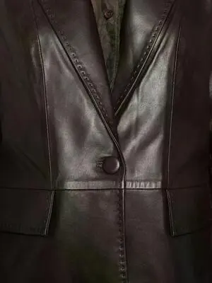 ADRIANNA FERETTI Leather Button-fastening Jacket
