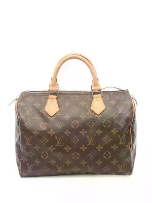 LOUIS VUITTON 2003 Monogram Speedy Shoulder Bag - Brown