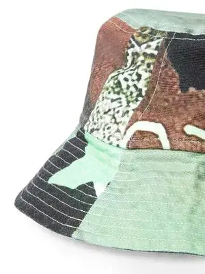 DRX X STEFAN MEIER X LN-CC Graphic-print Cotton Bucket Hat