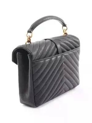 Saint Laurent College Chevron Quilted Handbag