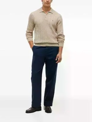 Tommy Hilfiger Cable-knit Polo Sweater