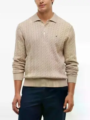 Tommy Hilfiger Cable-knit Polo Sweater
