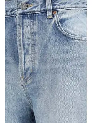 Saint Laurent High-waisted Slim-fit Cropped Jeans - Blue