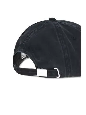 GANNI Embroidered Logo Baseball Cap - Black