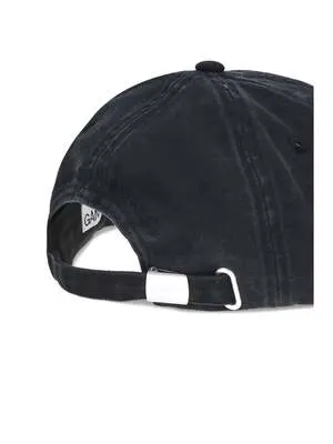 GANNI Embroidered Logo Baseball Cap - Black