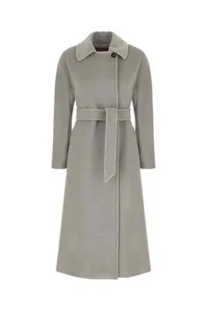 Max Mara Belted Long Coat - Multicolor
