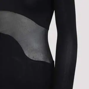 Alaïa Viscose Long Dress With Cut-outs