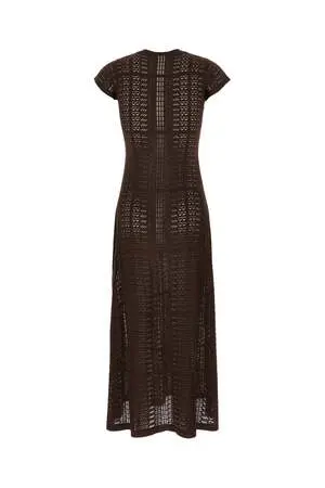 Malo Crocheted Button-front Maxi Dress