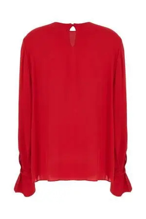 Valentino Garavani Red Long Sleeve Blouse