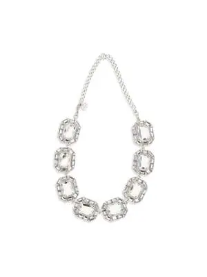 SELF-PORTRAIT Crystal Necklace - Silver