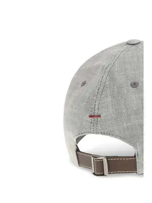Brunello Cucinelli Baseball Cap In Linen And Virgin Wool