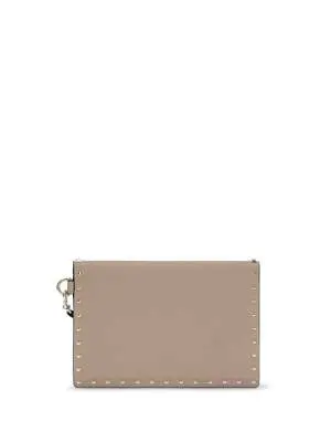 Valentino Garavani Rockstud Pouch In Grained Calfskin - Multicolor