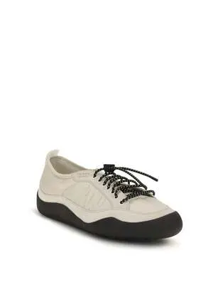 Prada Leather And Fabric Sneakers With Elastic Laces - Multicolor