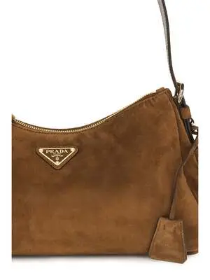 Prada Aimée Suede Shoulder Bag