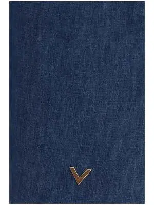 Valentino Garavani Chambray Denim Kaftan Dress