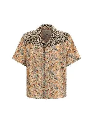 Valentino Garavani Short-sleeve Floral And Leopard Print Shirt