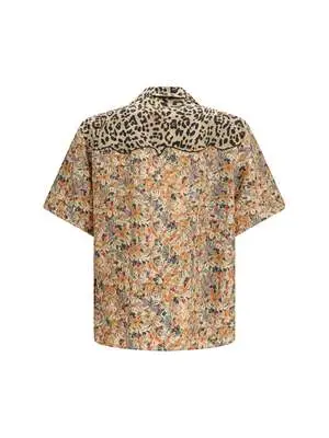 Valentino Garavani Short-sleeve Floral And Leopard Print Shirt