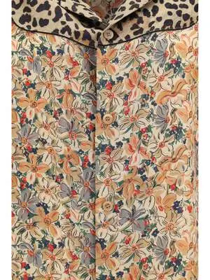 Valentino Garavani Short-sleeve Floral And Leopard Print Shirt