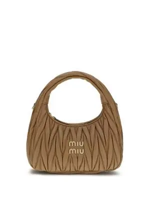 Miu Miu Miu Miu Matelassé Hobo Handbag Cream