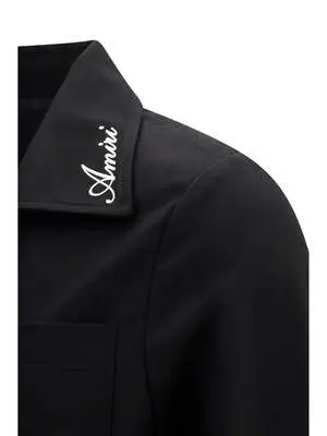 Amiri Script Collar Cotton Shirt Jacket