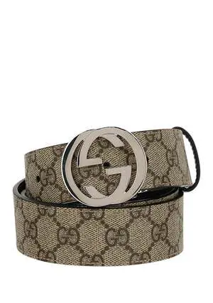 Gucci Monogrammed Logo Belt - Brown