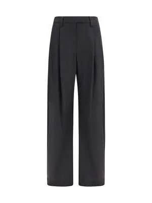 Brunello Cucinelli Tailored Virgin Wool Pants - Gray