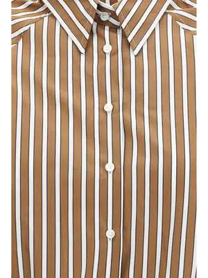 Brunello Cucinelli Shadow Stripe Poplin Shirt - Brown
