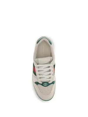 Gucci Screener Sneakers With Vintage Aesthetic - Cream