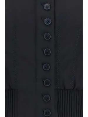Alexander McQueen Buttoned Bomber Jacket With Visible Stitching