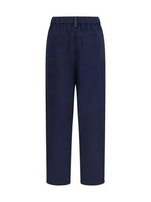 Brunello Cucinelli Stretch Wool Trousers - Blue