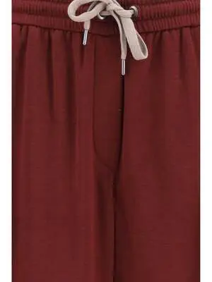 Brunello Cucinelli Cotton And Silk Blend Track Pants