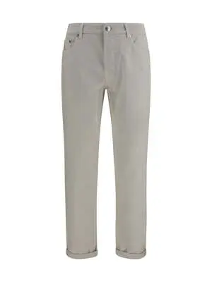 Brunello Cucinelli Brunello Cucinelli Cotton Jeans With Turn-Up Hem White