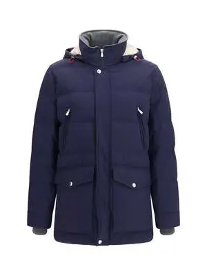 Brunello Cucinelli Hooded Nylon Jacket - Blue