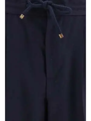 Brunello Cucinelli Virgin Wool Mélange Pants - Blue