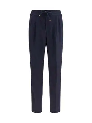 Brunello Cucinelli Brunello Cucinelli Virgin Wool Mélange Pants Blue