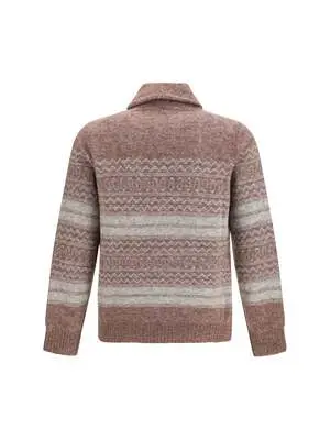 Brunello Cucinelli Ethnic Pattern" Cardigan