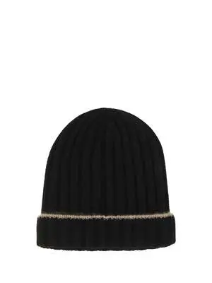Brunello Cucinelli Cashmere Beanie Hat - Black