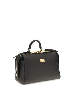 Dolce & Gabbana Leather Handbag With Top Handle And Shoulder Strap