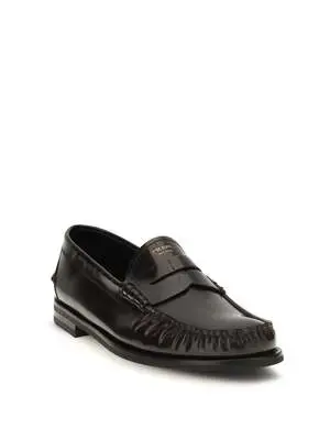 Prada Brushed Leather Loafers