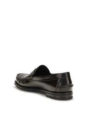 Prada Brushed Leather Loafers