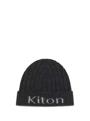Kiton Wool Beanie Hat - Gray