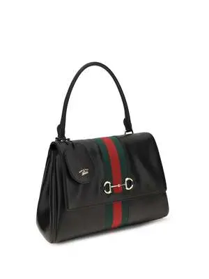 Gucci Medium Paparazzo Handbag With Horsebit Detail - Black