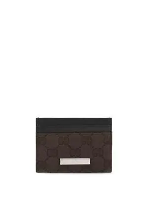 Gucci Gg Fabric Card Holder - Brown