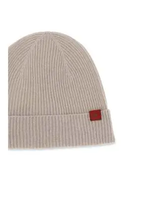 Kiton Wool Beanie Hat - Cream