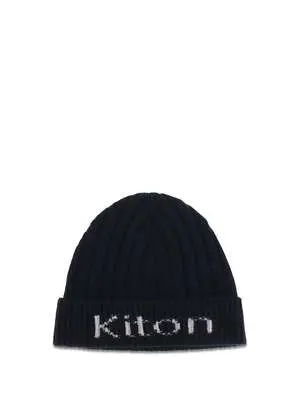 Kiton Wool Beanie Hat - Blue