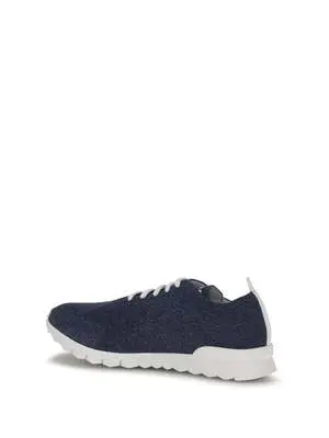 Kiton Fabric Lace-up Sneakers - Blue