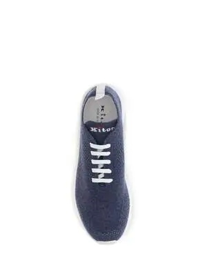Kiton Fabric Lace-up Sneakers - Blue