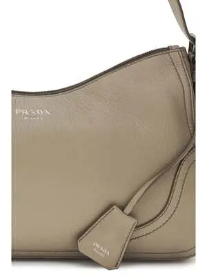 Prada Aimée Large Shoulder Bag In Leather