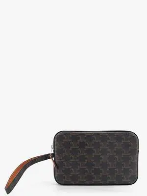 Celine Monogram Pouch With Strap - Tan
